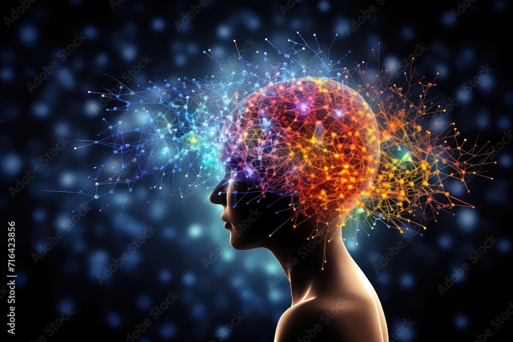 Cognitive decline, disorder, aging brain mosaic of thoughts forgetting ...