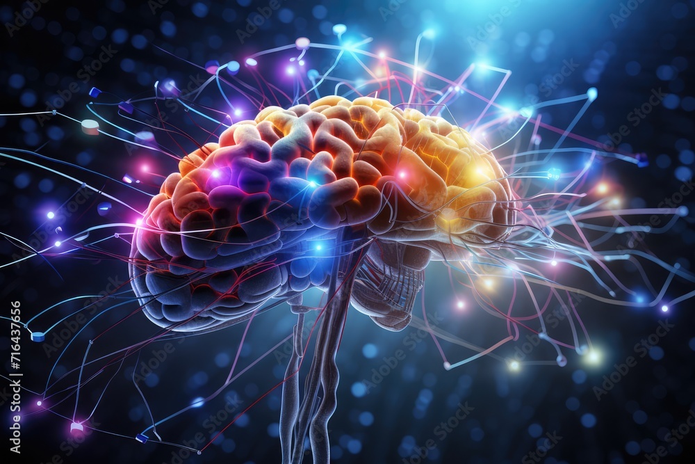 Colorful Brain, canvas of creativity, mindscapes artistry. Ingenious ...