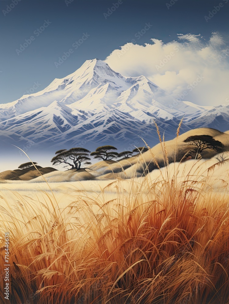 Wild African Savannas: Snow-capped Peaks Unveil Unexpected Artistry ...