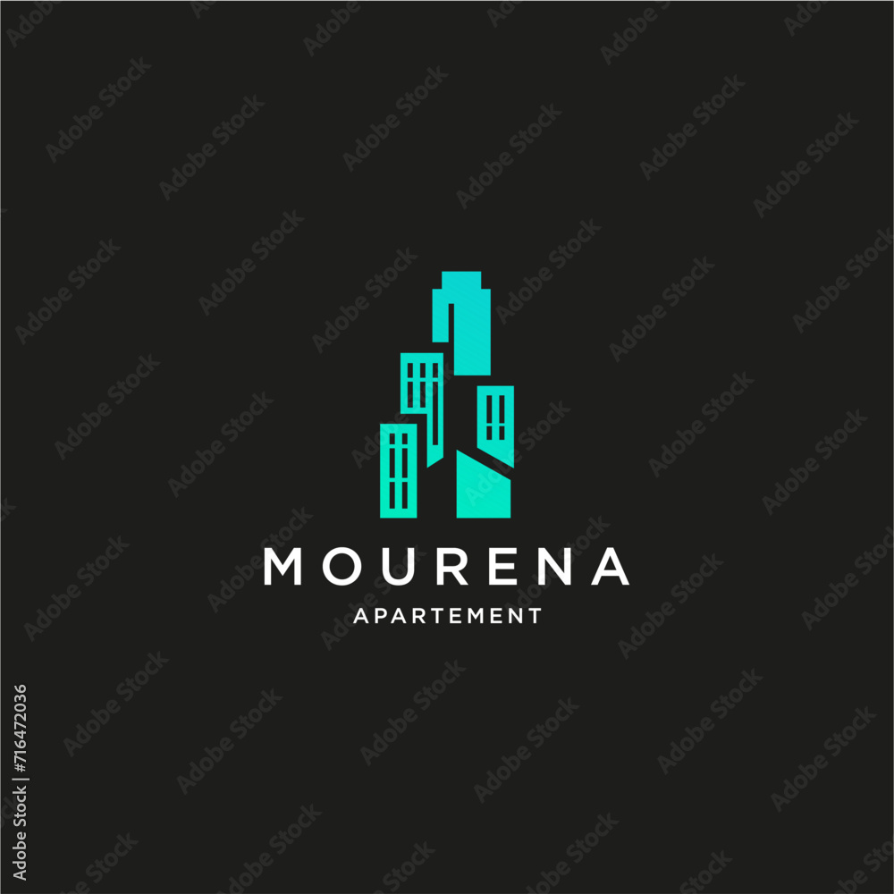 apartment logo design apartment building logo design high rise building ...