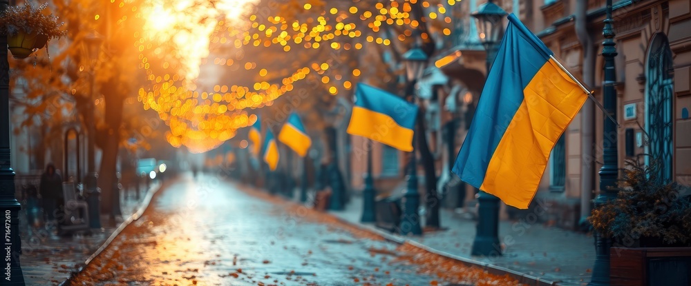 Tribute Fighting Ukraine Ukrainian Flags Dublin, HD, Background ...