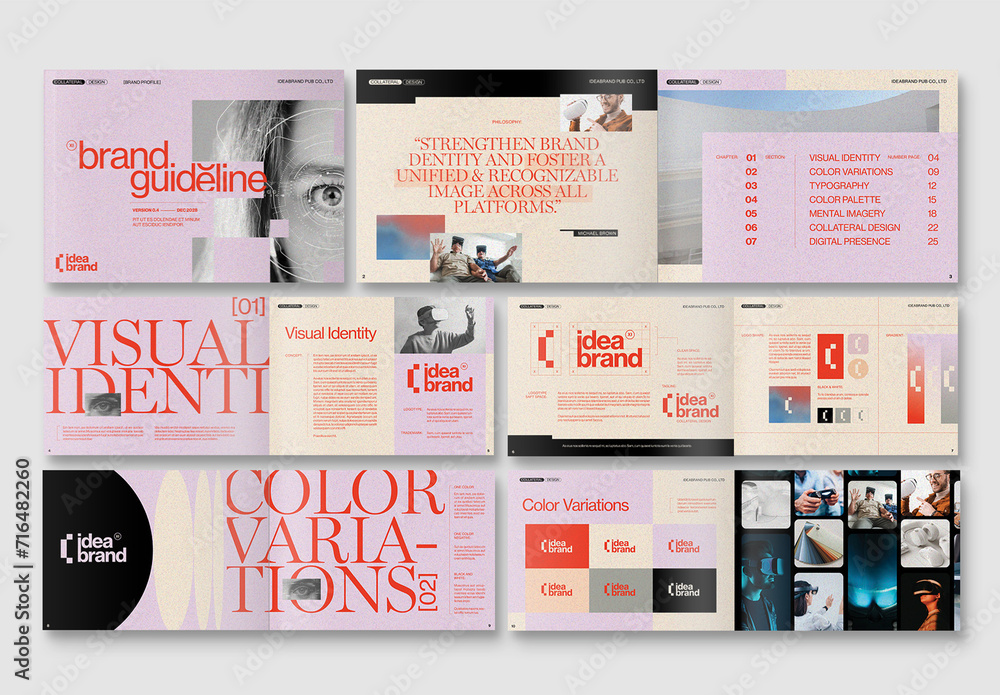 Brand Guideline Magazine Layout Stock Template | Adobe Stock