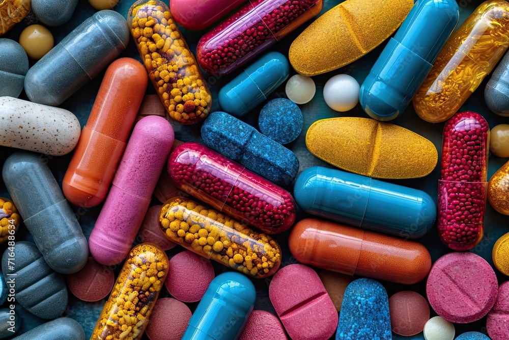 Healthy capsules and pill embodying essence of medicine and drug for ...