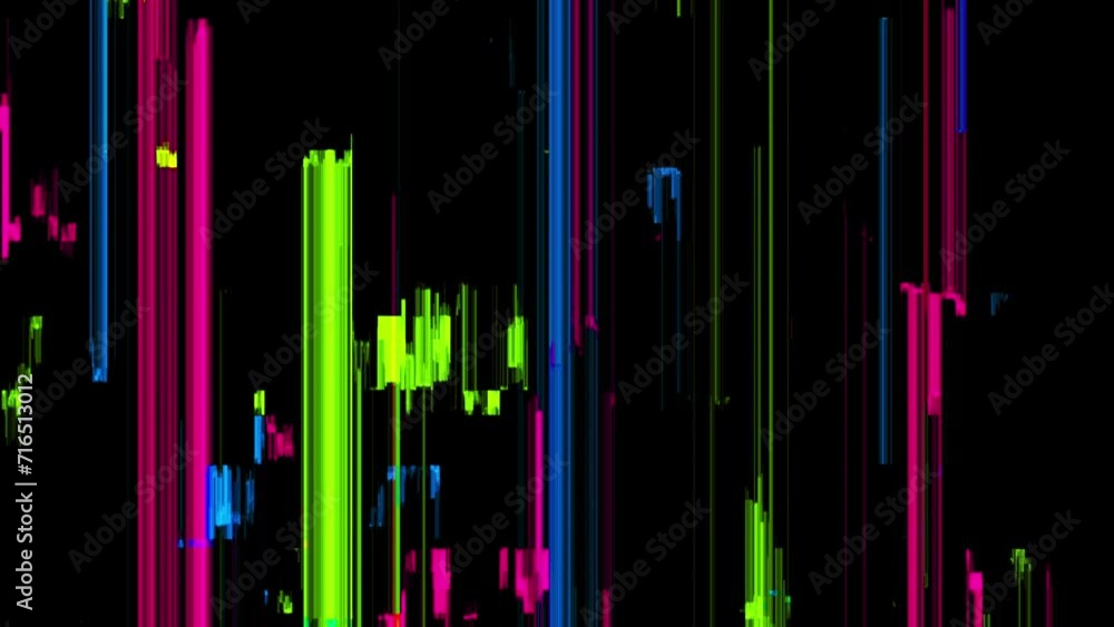 Glitch Noise Static Television VFX Pack. Visual Video Effects Stripes ...