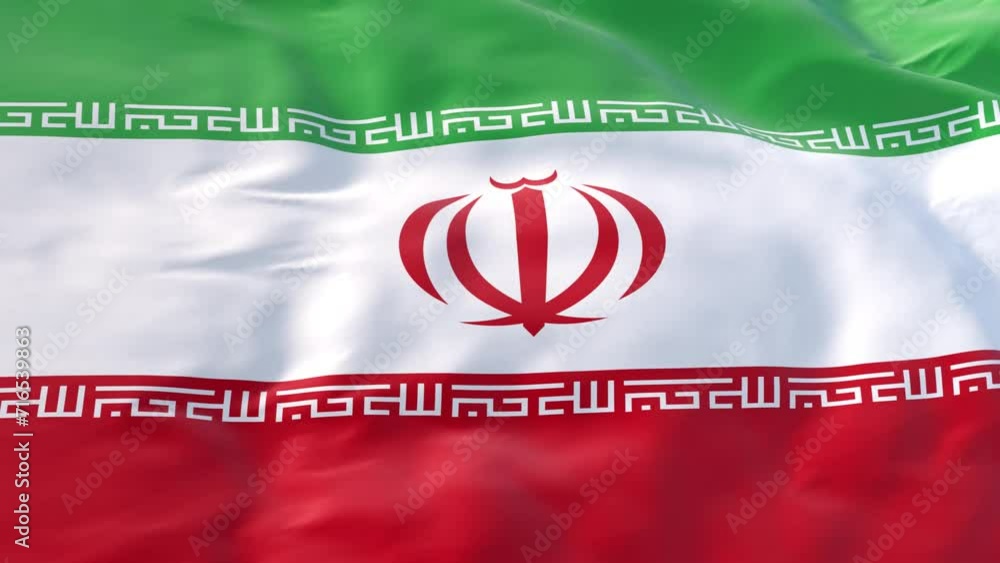 Vidéo Stock Iran, flag waving in the wind as background for intro ...