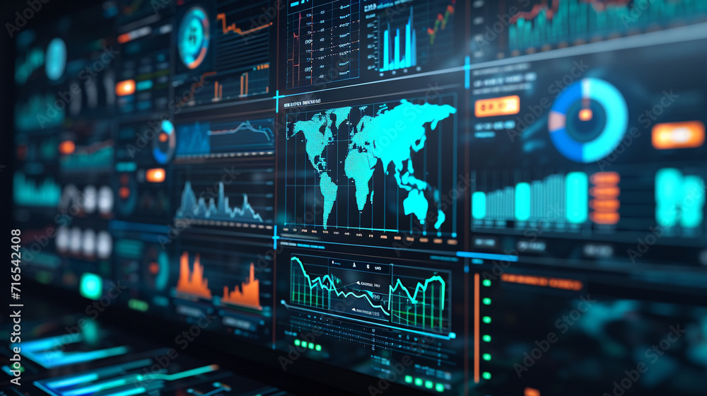 A sophisticated financial dashboard displaying various investment ...