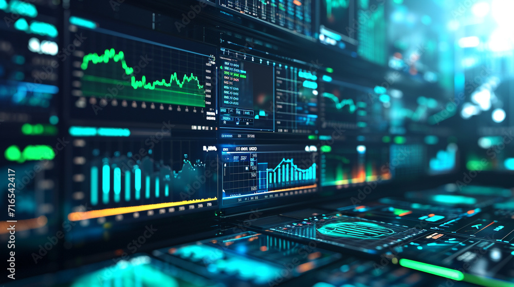 A sophisticated financial dashboard displaying various investment ...