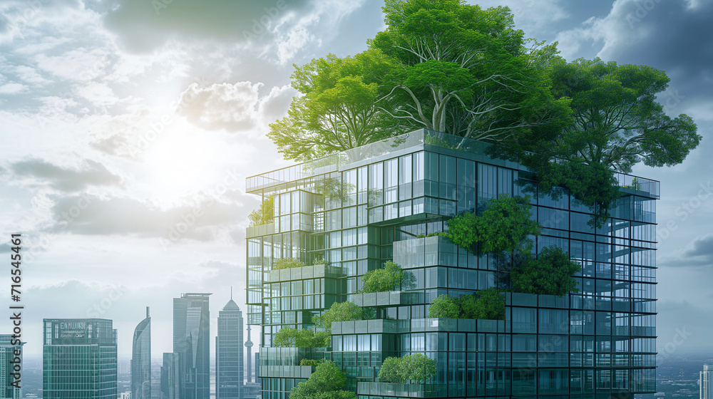 building under construction, office building, Sustainble green building ...