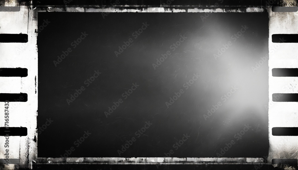 grunge empty film background border dirty distressed black and white ...