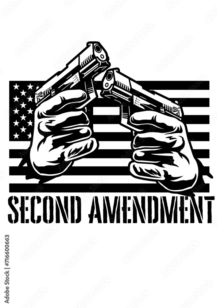 2nd Amendment Illustration, US Gun Owner Cut File, Don't Thread On Me ...
