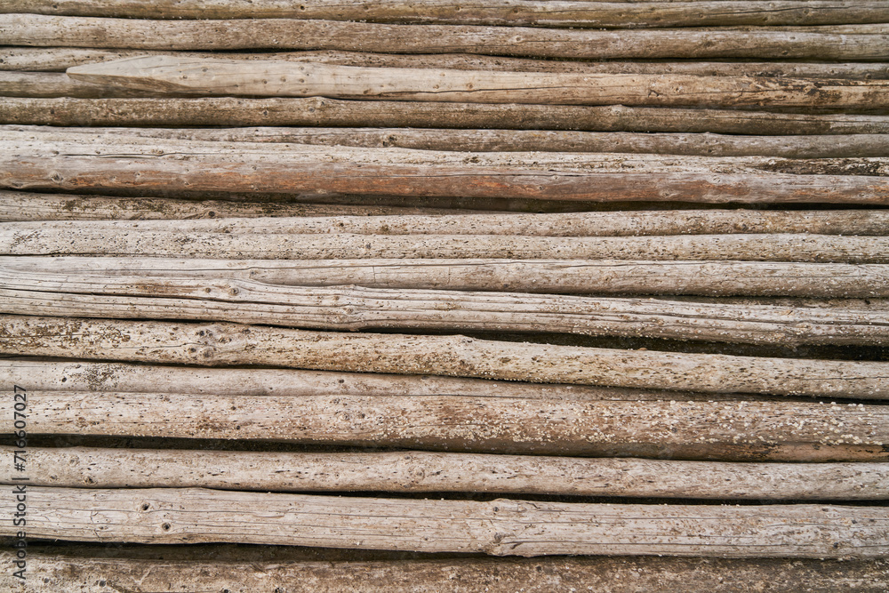 Round wood planks as wooden background texture Stock Photo | Adobe Stock