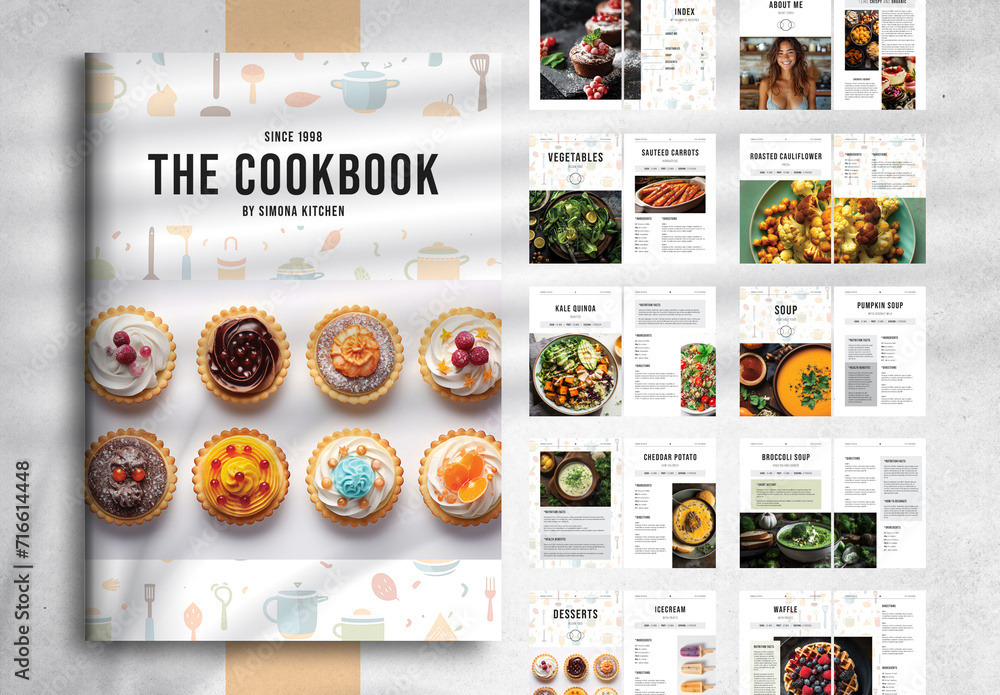 Cook Layout. Some elements are Ai Generated Stock Template | Adobe Stock