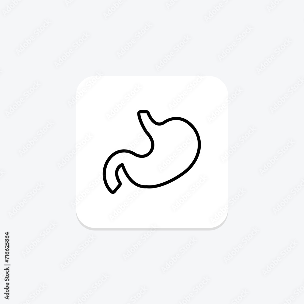 Stomach black outline icon , vector, pixel perfect, illustrator file ...
