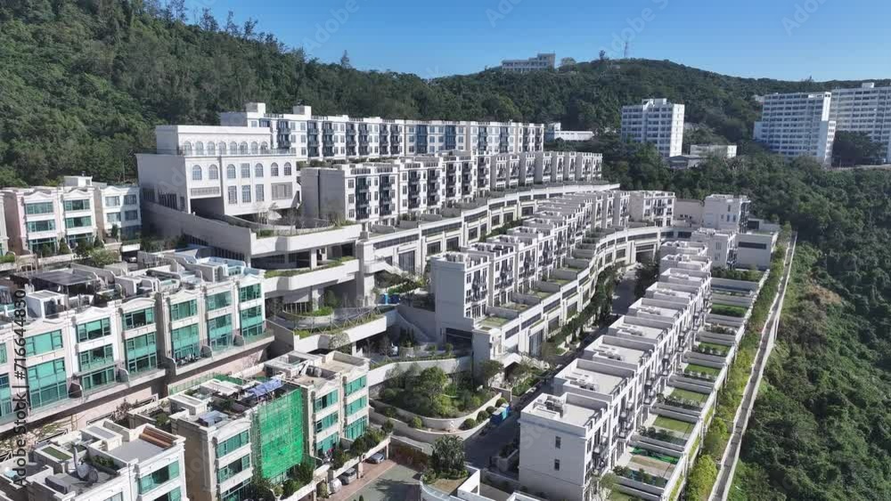 Drone Aerial Skyview shot of the Premium Villa independent Terraced ...