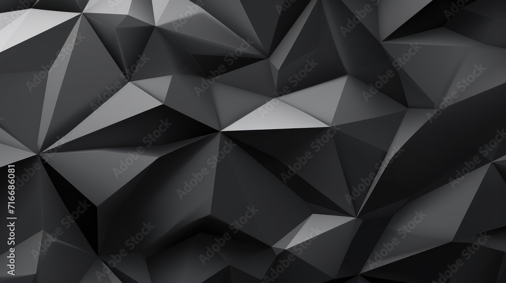 Shadowed Polygons on Dark Background. Multifaceted polygons casting ...