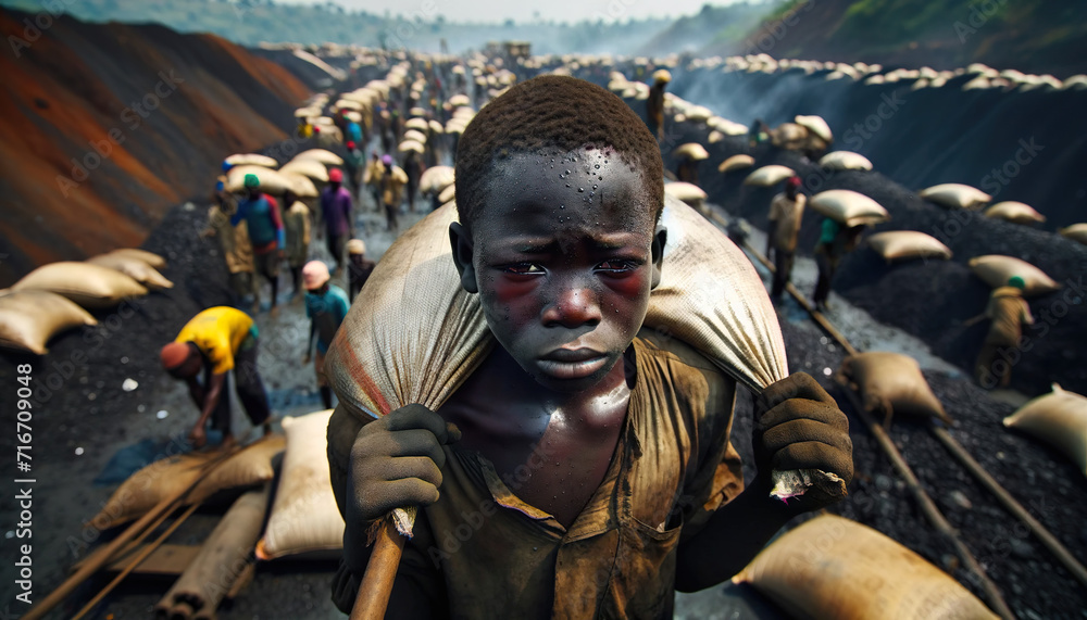 Child labor in Congo at a Colbalt mine .Due to high poverty rates in ...