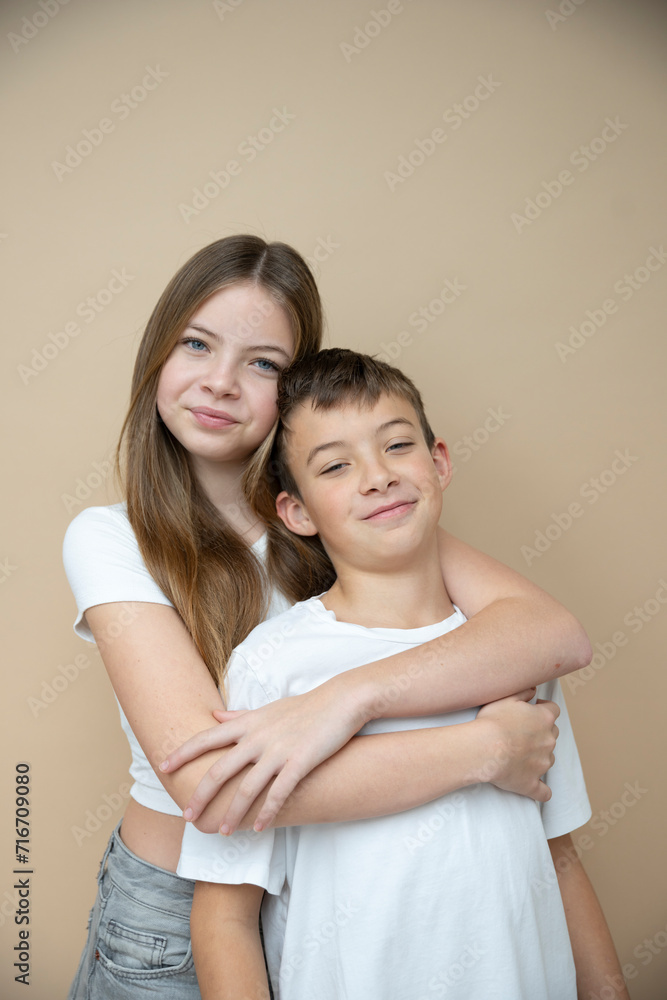 beautiful pretty 14 years old girl with her cute and cool 11 years old ...