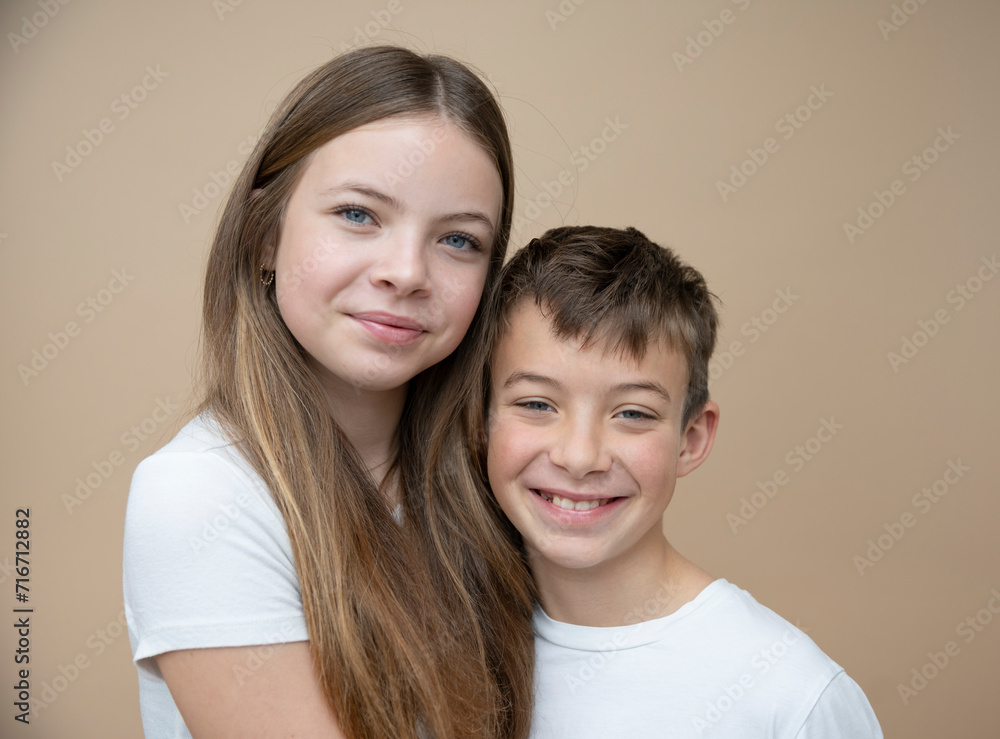 beautiful pretty 14 years old girl with her cute and cool 11 years old ...