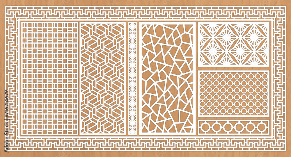 Set vector arches, eps,arch design for laser, plasma and cnc cutting ...