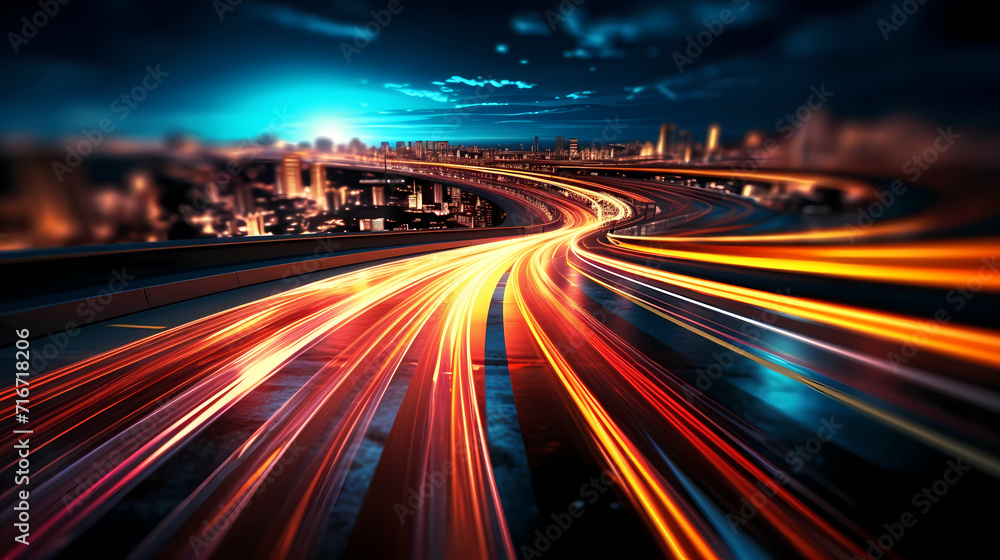 Line glowing motion blur illustration light background, energy neon ...