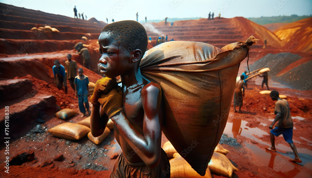 Child labor in Congo at a Colbalt mine .Due to high poverty rates in ...