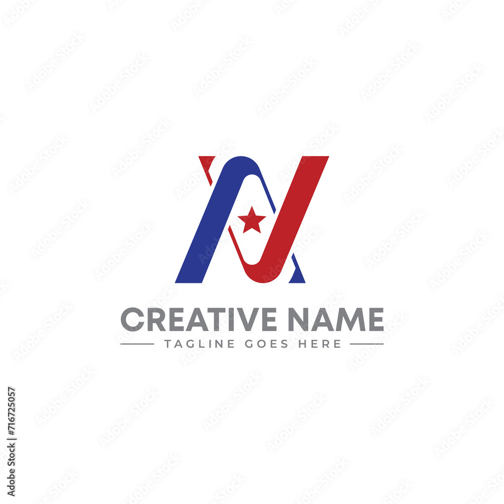 Letter AV and star Combination mark logo. aviation logo. American and ...