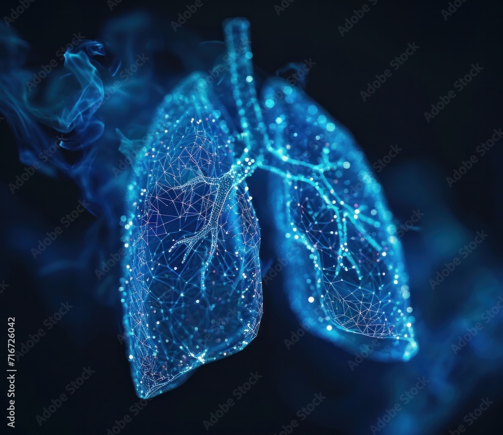 abstract lung and anatomies illustration to highlight the anatomy of ...
