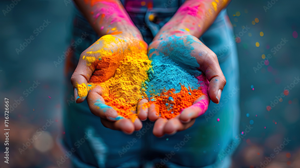 Art projects dedicated to Holi with bright and creative compositions ...