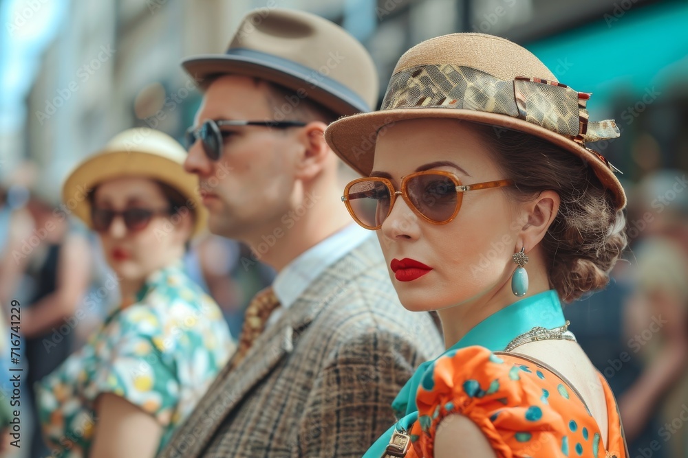 People dressed in retro fashion for National Retro Day, showcasing ...