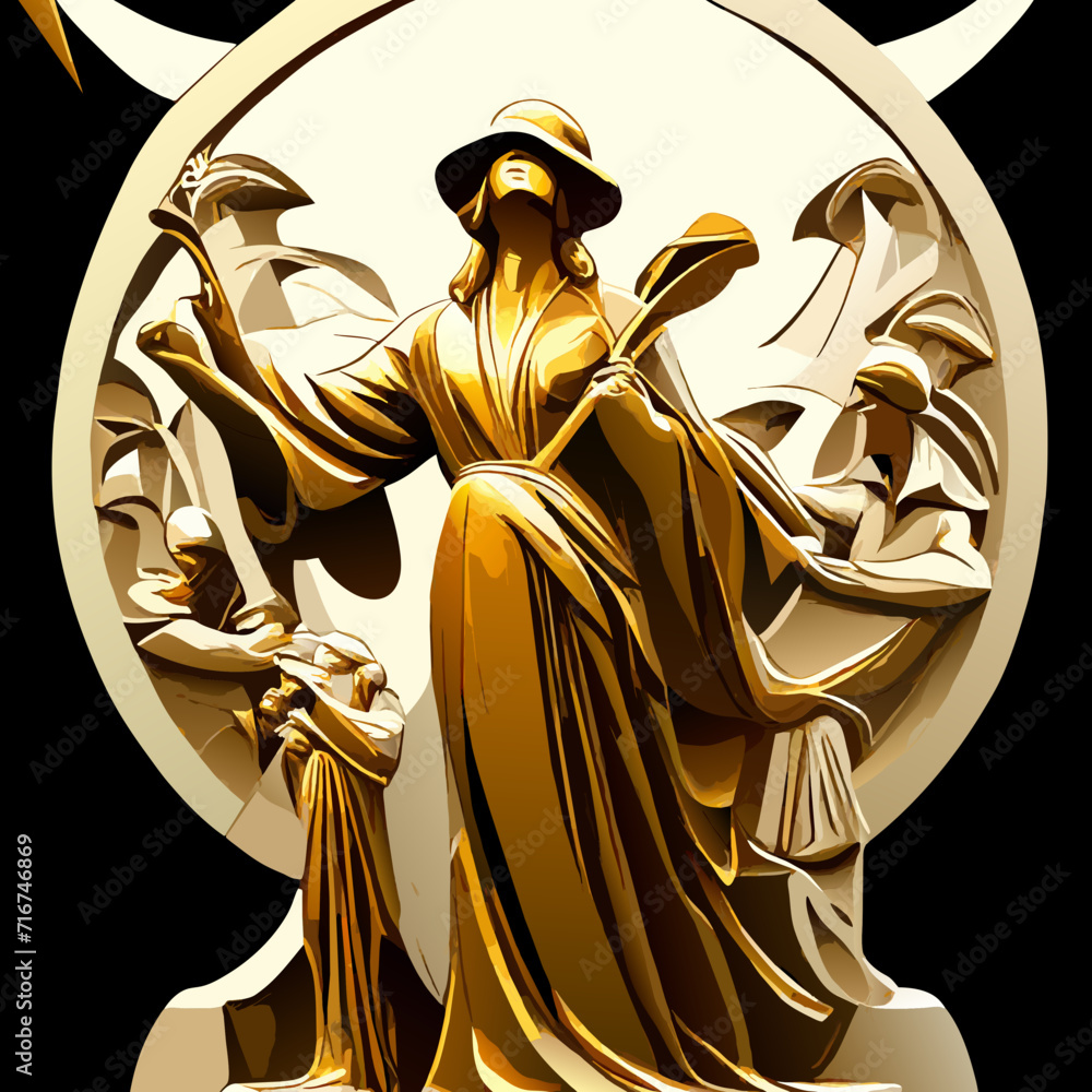 The statue of the Virgin Mary with the child Jesus on the cross ...