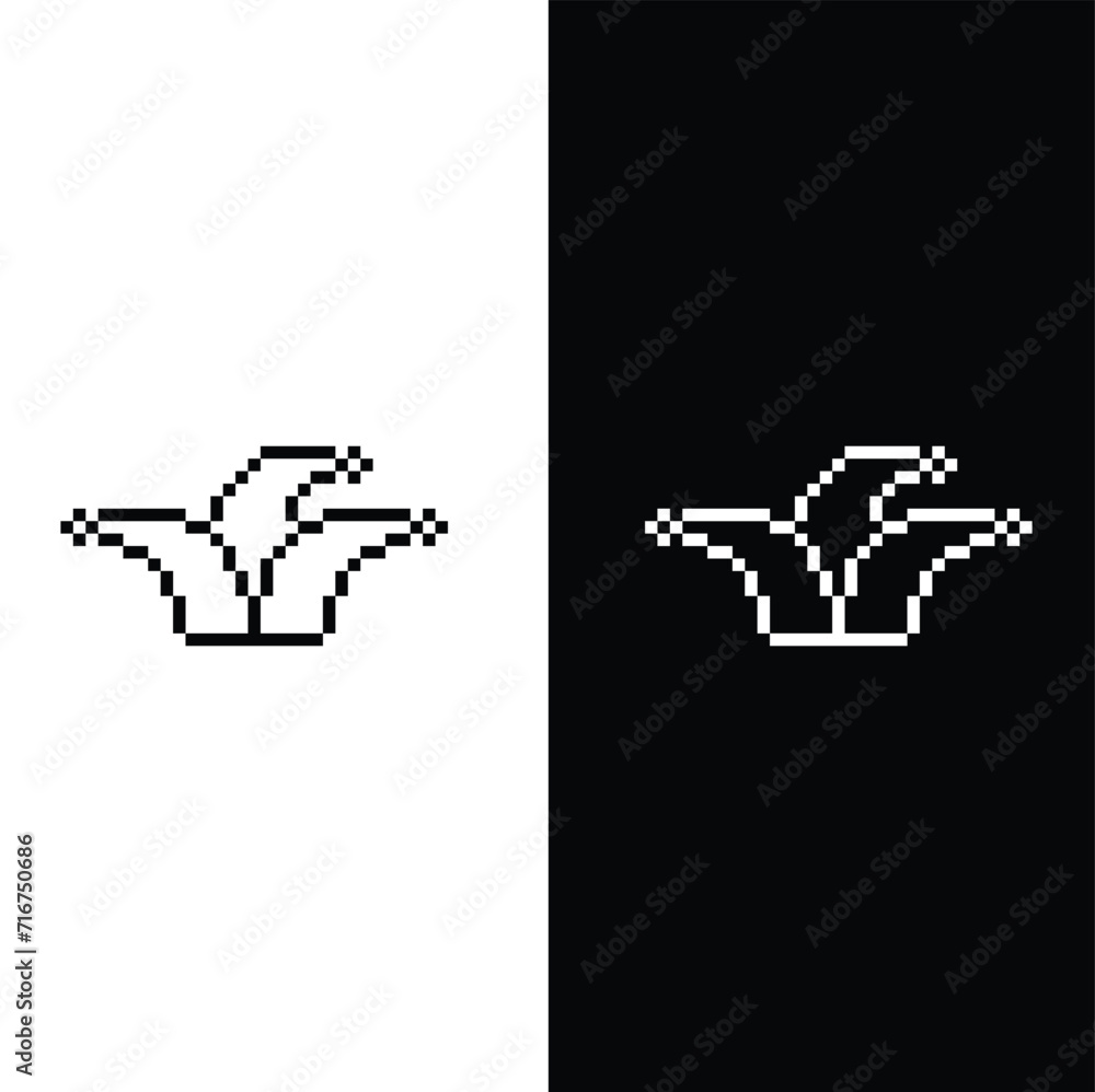 pixel jester hat icon. Vector pixel art joker hat 8 bit for game ...
