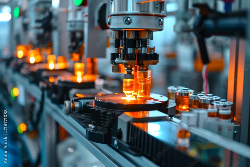 Detailed shot of a business's real-time manufacturing process ...