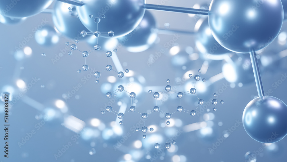 pazopanib hydrochloride molecular structure 3d, flat model ...