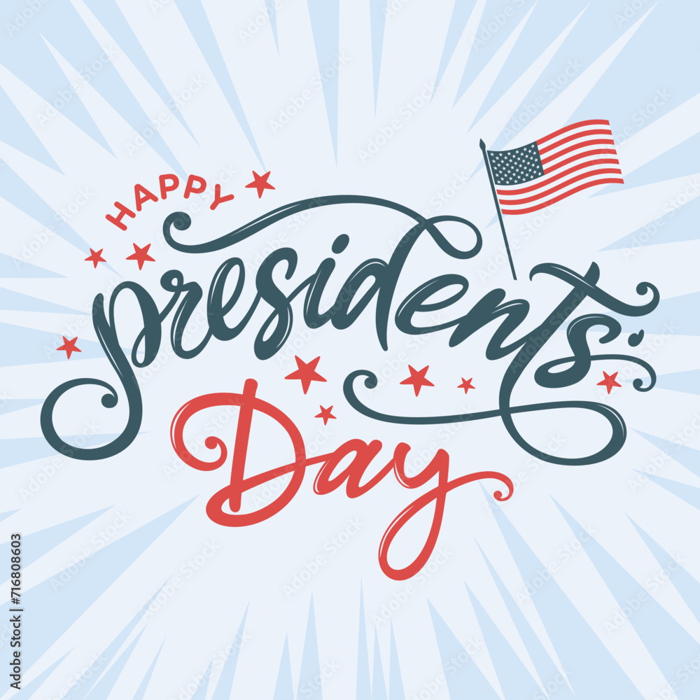 Presidents day social media post, ideas, concept, vector, card, banner ...