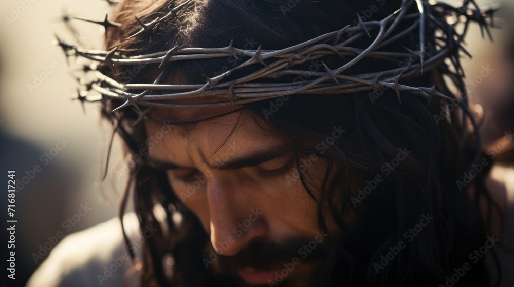 Jesus bore agonizing scourging and weight of crown of thorns enduring ...