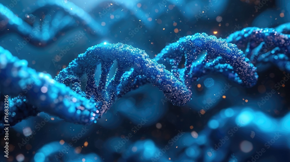Spiral dna molecule rotating. Genetic code analysis. Helix acid gene ...