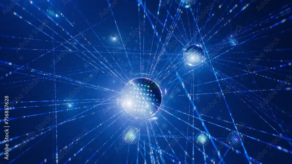 Vidéo Stock Looping Animation of Complex AI Network with Connected Data ...