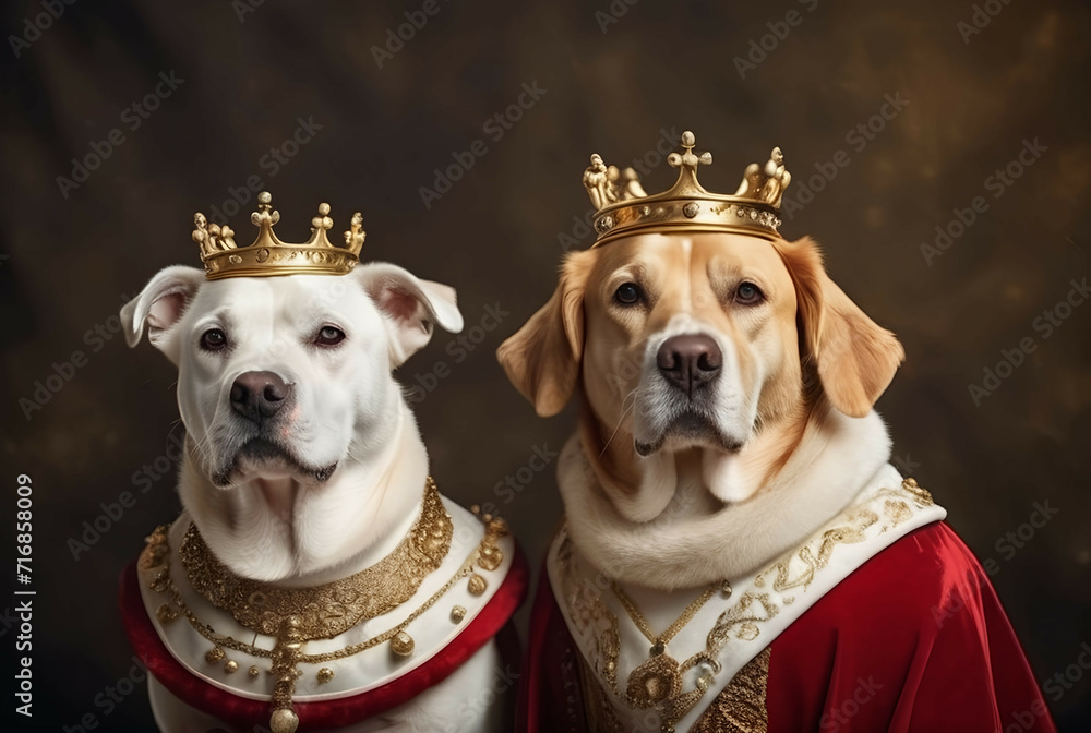 Portrait of the Dog King War , King crown Imperial Roman , History ...