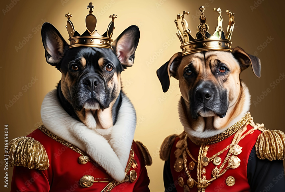 Portrait of the Dog King War , King crown Imperial Roman , History ...