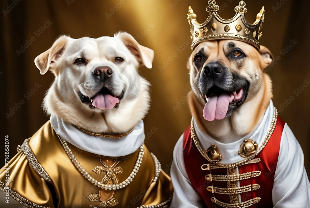 Portrait of the Dog King War , King crown Imperial Roman , History ...