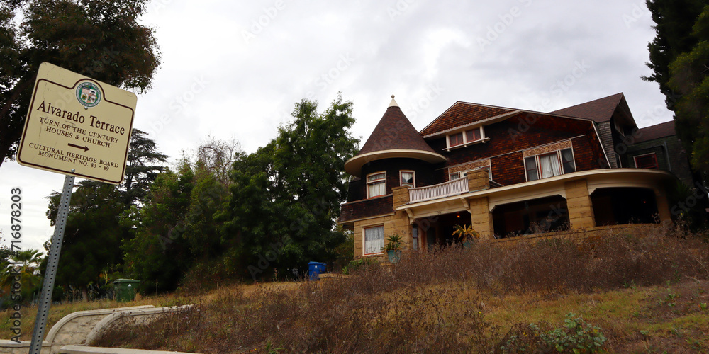Los Angeles, California: Gilbert House at 1333 Alvarado Terrace, built ...