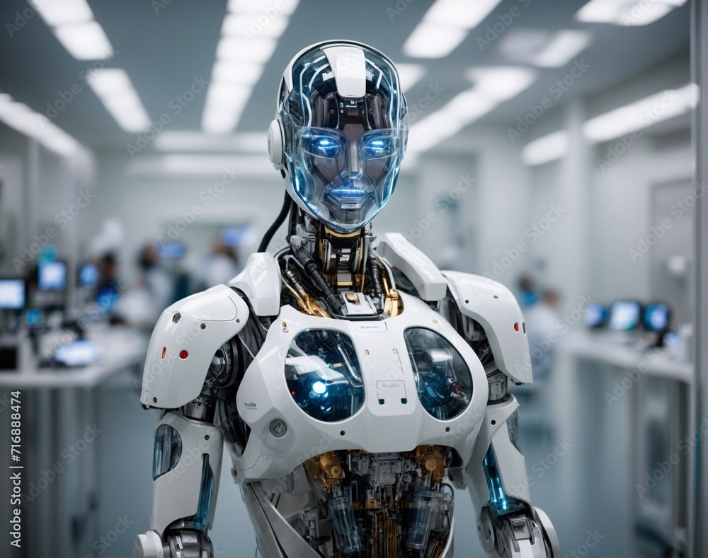 AI Artificial Intelligence Robot Portrait. AI Generated. Stock ...
