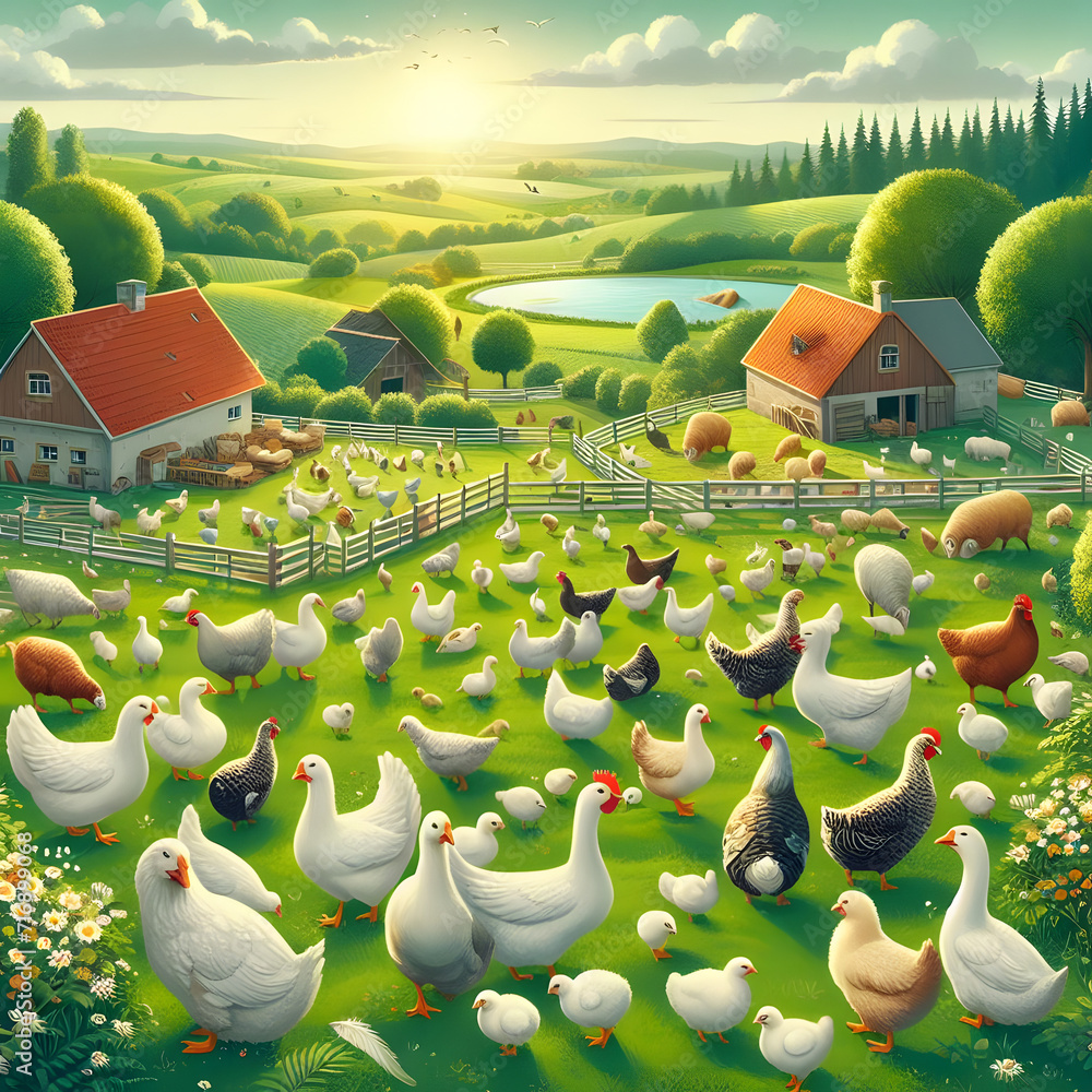 an outdoor Specialized in breeding animals Animals farmhouse with ...