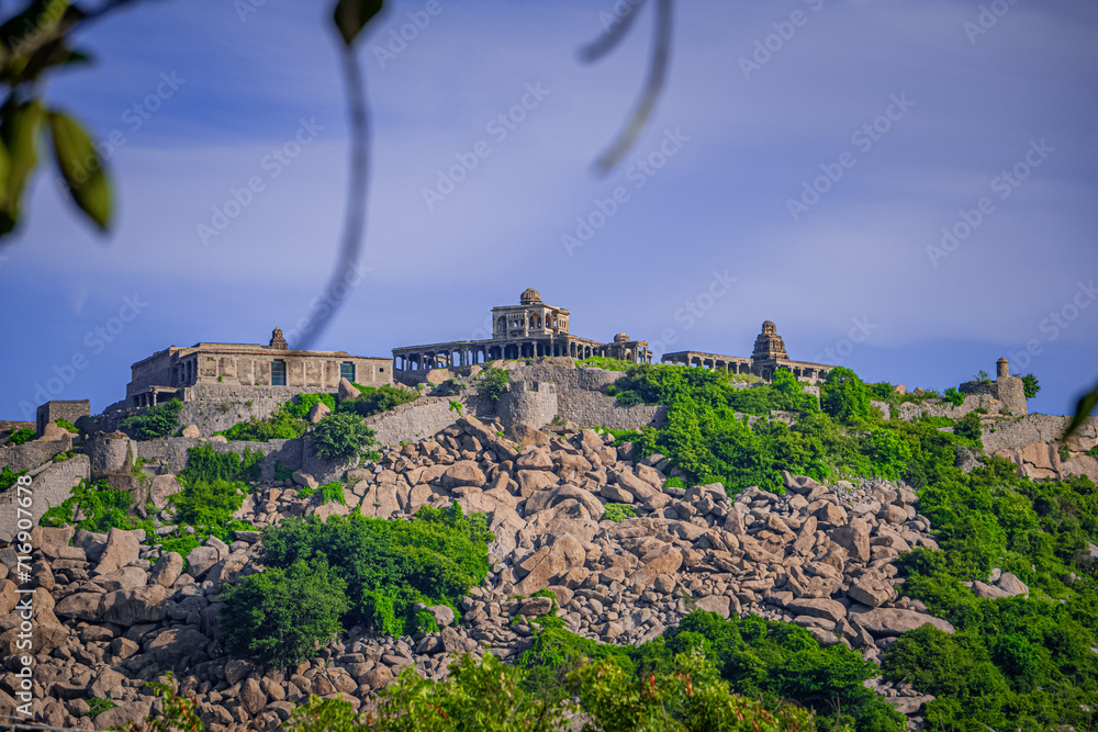 Gingee Fort or Senji Fort in Tamil Nadu, India. It lies in Villupuram ...