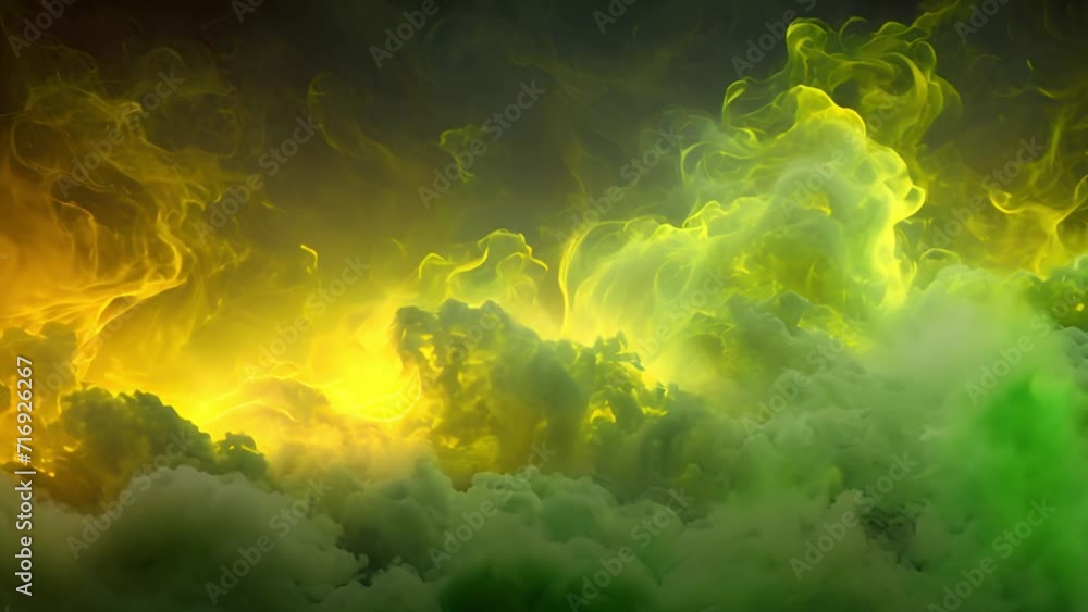Green mystery smoke. Realistic green gas clouds on transparent ...