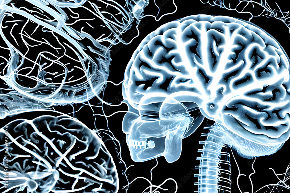 X-ray of human brain, human brain MRI scan, image of brain for Nationad ...