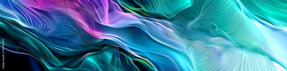 Abstract wavy liquid background. Gradient mesh. Variation set. Blue ...