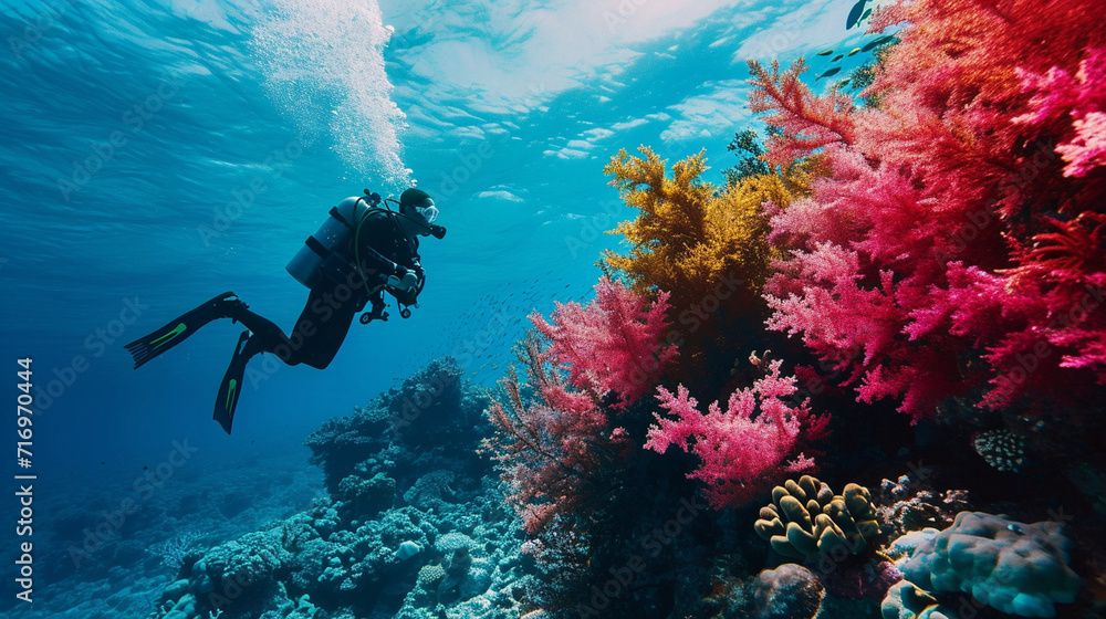 An underwater research expedition featuring marine scientists exploring ...