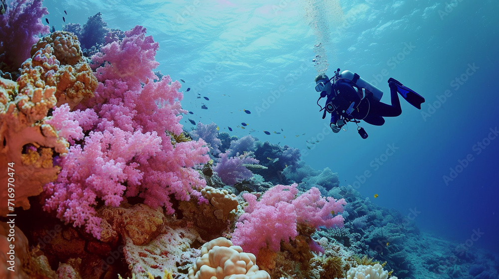 An underwater research expedition featuring marine scientists exploring ...