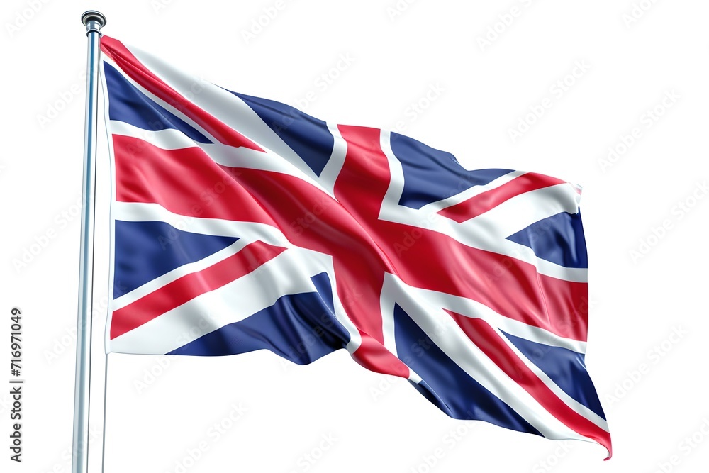 Proudly waving the union jack, iconic symbol of the united kingdom. a ...